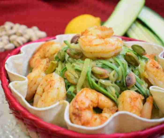 Open Face Pesto Shrimp Burrito - Azteca